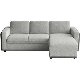 Sit & More Ecksofa SIT & MORE, B:236cm H:85cm T:161cmsilber, 100% Polyester, Wohnzimmer, Sofas, "Cordoba", wahlweise mit Schlaffunktion und Bettkasten oder