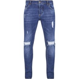 2Y Premium Herren Bequeme Jeans "2Y Premium Herren 2Y Skinny Fit Jeans"blau, Gr. 40, unifarben, 97% Baumwolle, 3% Elasthan, Jeans
