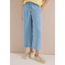Cecil Damen Stoffhose, blau, Gr. XXL, unifarben, Stoff, 100% Lyocell, Hosen, High Waist