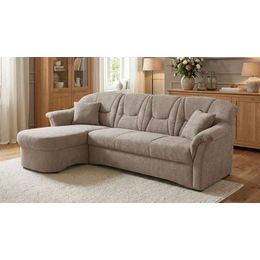 Ecksofa OTTO HOME, B:232cm H:83cm T:146cmelephant, 100% Polyester, Wohnzimmer, Sofas, "Langeland 232 x 146 cm, auch mit Schlaffunktion, mit