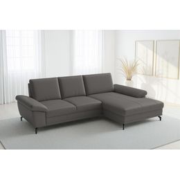 Sit & More Ecksofa SIT & MORE, B:264cm H:89cm T:174cmmocca, Wohnzimmer, Sofas, "Chelsea L-Form, B: 264 cm, Leder, inkl. Sitztiefen-&Armteilverstellung",