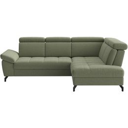 Sit & More Ecksofa SIT & MORE, B:254cm H:84cm T:197cmolive, 95% Polyester 5% Polyamid, Wohnzimmer, Sofas, "Vanity; L-Form, B. 254 cm", Inkl.Sitz-,Kopf-und
