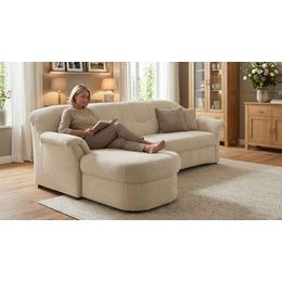 Ecksofa OTTO HOME, B:232cm H:83cm T:146cmbeige, 100% Polyester, Wohnzimmer, Sofas, "Langeland 232 x 146 cm, auch mit Schlaffunktion, mit Federkern,