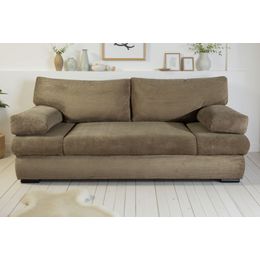 Schlafsofa Collection AB, B:200cm H:42cm T:95cmolive, 100%Polyester, Jugendzimmer, Sofas, "Tina, B: 200 cm, Liegefl. 146x200 cm", Schlaffunktion,