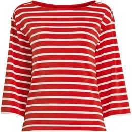 LANDS' END Supima&reg; Shirt mit 3/4-Glocken&auml;rmeln f&uuml;r Damen, Damen, size: regular, Orange, Baumwolle, by Lands' End