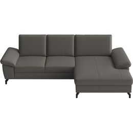 Sit & More Ecksofa SIT & MORE, B:264cm H:89cm T:174cmanthrazit, Wohnzimmer, Sofas, "Chelsea L-Form, B: 264 cm, Leder, inkl. Sitztiefen-&Armteilverstellung",