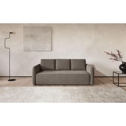 Big-Sofa COTTA, B:222cm H:89cm T:102cmtaupe, 100% POLYESTER, Sofas, "Megasofa, Flow, Breite 222 cm", wahlweise mit Schlaffunktion