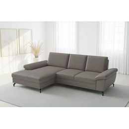 Sit & More Ecksofa SIT & MORE, B:264cm H:89cm T:174cmdelphine, Wohnzimmer, Sofas, "Chelsea L-Form, B: 264 cm, Leder, inkl. Sitztiefen-&Armteilverstellung",