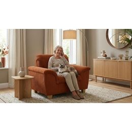 Sessel OTTO HOME, B:120cm H:81cm T:105cmrost, 90% Polyester, 10% Nylon, Wohnzimmer, Sessel, "Egedal Sitzbreite 58 cm, Holzf&uuml;&szlig;e", Sessel mit oder ohne