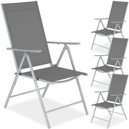 TecTake&reg; Gartenstuhl, klappbar, 8-fach verstellbare R&uuml;ckenlehne, 54,5 x 65 x 107,5 cm