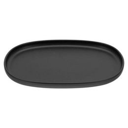 Creatable Servierplatte UNO Black, Schwarz, Keramik, oval, 33 cm, lebensmittelecht, Tischkultur & Servieren, Servierplatten