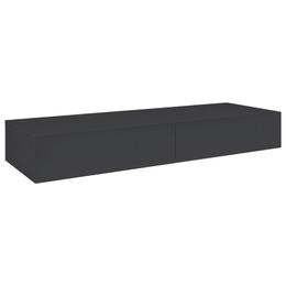 Hom&acute;in Hom`in Konsolentisch, Anthrazit, Holzwerkstoff, 2 Schublade(n) Schubladen, 40x16x110 cm, Wohnzimmer, Wohnzimmertische, Konsolentische
