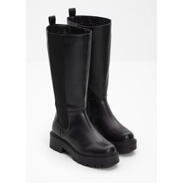 bonprix Stiefel, schwarz, Gr.42, Sch&ouml;ner Weitschaftstiefel in zeitlosem Design