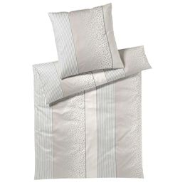 JOOP! Bettw&auml;sche JOOP! Leo, Creme, Textil, Graphik, 135x200 cm, Oeko-Tex&reg; Standard 100, pflegeleicht, schadstoffgepr&uuml;ft, weiche und anschmiegsame Oberfl&auml;che, edel gl&auml;nzend, dicht gewebtes Garn, Schlaftextilien, Bettw&auml;sche, Bettw&auml;sche, Makosatin-Bettw&auml;sche