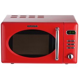 Wolkenstein Mikrowelle, Rot, Metall, 46x26x37 cm, Digitaldisplay, Garraumbeleuchtung, Auftaufunktion nach Gewicht oder Zeit, Auftaufunktion, digitaler Timer, Automatik-Kochprogramme, K&uuml;chen, K&uuml;chenelektroger&auml;te, Mikrowellen