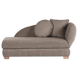Xora R&eacute;camiere Recamiere, Sarah, Taupe, Holz, Eiche, massiv, F&uuml;llung: Polyetherschaumkern, 176x85x88 cm, Stoffauswahl, Liegefunktion, Schlafen auf Sitzh&ouml;he, R&uuml;cken echt, Wohnzimmer, Sofas & Couches, Sofas, Recamieren
