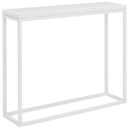 Xora Konsolentisch, Wei&szlig;, Metall, Glas, Holzwerkstoff, rechteckig, eckig, 25x74x90 cm, Wohnzimmer, Wohnzimmertische, Konsolentische