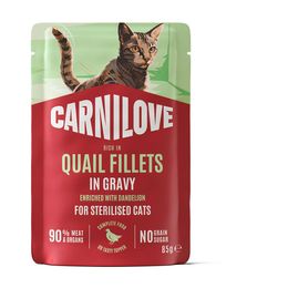 Carnilove Cat Pouch Gravy sterilised - Quail 24x85g