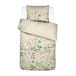 Essenza Bettw&auml;sche Augustina, Creme, Textil, Blume, 135x200 cm, Gots, Schlaftextilien, Bettw&auml;sche, Bettw&auml;sche, Satin-Bettw&auml;sche