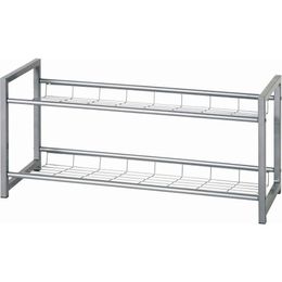 CARRYHOME Schuhregal, Alu, Metall, 80x38x30 cm, Garderobe, Schuhaufbewahrung, Schuhregale