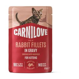 Carnilove Cat Pouch Gravy Kitten - Rabbit 24x85g
