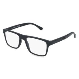 Emporio Armani EA4115 - mit Sonnenclip Brille Herren | Fassung: Vollrand, Eckig, Schwarz Matt