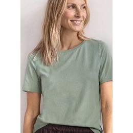 Street One Damen T-Shirteucalyptus gr&uuml;n, Gr. 44, unifarben, Web, 50% Baumwolle, 50% Modal, Shirts, im soften Baumwoll-Mix