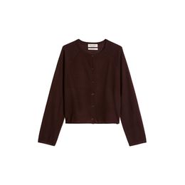 Marc O'Polo MARC O'POLO Damen Cardigan "aus weicher Merinowolle"schwarz cherry, Gr. L, unifarben, Obermaterial: 97% Schurwolle, 3% Polyamid, Strickjacken