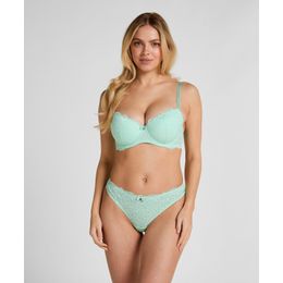 Hunkem&ouml;ller HUNKEM&Ouml;LLER Damen String "Marine Thong", Gr. Sgr&uuml;n, 89% Polyamid, 11% Elasthan, Unterhosen
