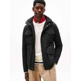 Tommy Hilfiger Herren Fieldjacket "LW PACKABLE"schwarz, Gr. L, Web, Obermaterial: 100% Polyester, Jacken, im Kragen verstaubare Kapuze, normale