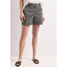 Street One Damen Shortsovercast grau, Gr. 44, unifarben, Web, 97% Baumwolle, 3% Elasthan, Hosen, Middle Waist