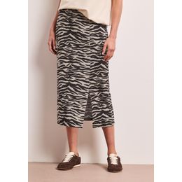 Street One Damen Midirockespresso braun, Gr. 40, Stoff, 95% Viskose, 5% Elasthan, R&ouml;cke, Middle Waist
