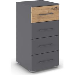 Schubkastenkommode Rauch, B:40cm H:81cm T:42cmgraumetallic, eiche artisan, Holzwerkstoff, Sideboards, "Sideboard Kommode Schubladenkommode