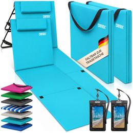 Detex Strandmatte 2er-Set T&uuml;rkis 158x56x46cm gepolstert