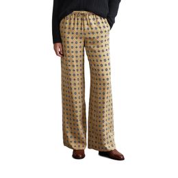 Marc O'Polo MARC O'POLO Damen Chinohose "aus Viskose-Twill", beige, Gr. 42, bedruckt, Obermaterial: 100% Viskose, Hosen