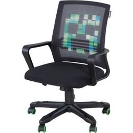 Gaming-Stuhl Phoenix, B:63cm H:92cm T:60cm, schwarz, Kunststoff, Metall, Polyester, St&uuml;hle, Creeper Design an der R&uuml;ckenlehne