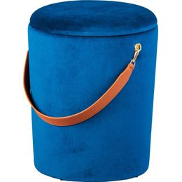 Hocker Inter Link, B:35cm H:45cm T:35cmgr&uuml;n, Samtvelours;100% Polyester, Wohnzimmer, Hocker, "Papua Stauraumhocker, Sitzhocker, Pouf, moderne