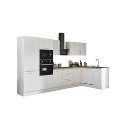 K&uuml;chenblock mit E-Ger&auml;ten CORNWALL (Ecke-Backofen-Geschirrsp&uuml;ler-K&uuml;hlschrank-Mikrowelle) II