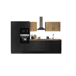K&uuml;chenblock mit E-Ger&auml;ten CORNWALL (Zeile-Backofen-K&uuml;hlschrank-Mikrowelle) III