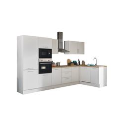 K&uuml;chenblock mit E-Ger&auml;ten CORNWALL (Ecke-Backofen-Geschirrsp&uuml;ler-K&uuml;hlschrank-Mikrowelle) I