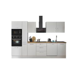K&uuml;chenblock mit E-Ger&auml;ten CORNWALL (Zeile-Backofen-Geschirrsp&uuml;ler-Mikrowelle-Apotheker) II