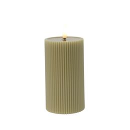 Kaemingk LED Echtwachskerze Rillenoptik STRIPE