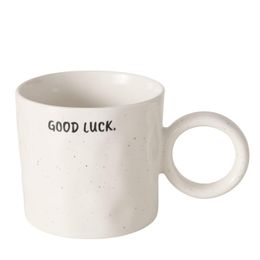 Boltze Henkelbecher mit Spruch GOOD LUCK