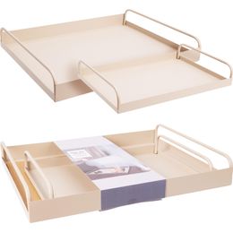 Koopmann Tablett 2er Set mit Henkel EH