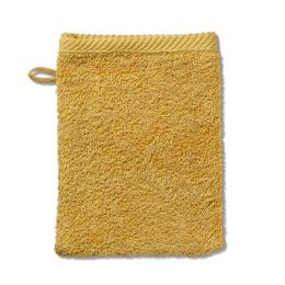 Kela Waschhandschuh currygelb LADESSA