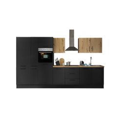 K&uuml;chenblock mit E-Ger&auml;ten CORNWALL (Zeile-Backofen-K&uuml;hlschrank-Apotheker) VII