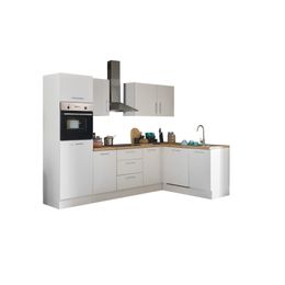 K&uuml;chenblock mit E-Ger&auml;ten CORNWALL (Ecke-Backofen-Geschirrsp&uuml;ler-K&uuml;hlschrank) I
