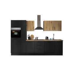 K&uuml;chenblock mit E-Ger&auml;ten CORNWALL (Zeile-Backofen-Geschirrsp&uuml;ler-K&uuml;hlschrank-Apotheker) V