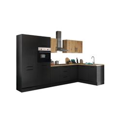 K&uuml;chenblock mit E-Ger&auml;ten CORNWALL (Ecke-Backofen-Geschirrsp&uuml;ler-K&uuml;hlschrank) XII
