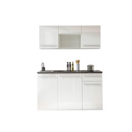 K&uuml;chenblock mit E-Ger&auml;ten JAZZ SINGLE Z 160 WHITE EE